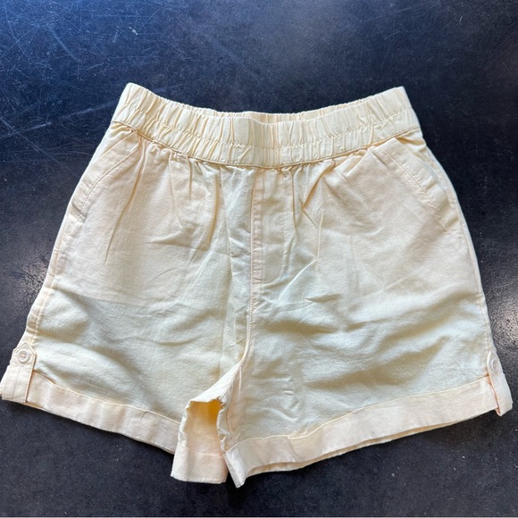 Pact | Shorts | Nwt Pact Daffodil Yellow Organic Cotton Linen Roll Tab ...